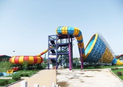 中国 カスタマイズされたガラス繊維のプールのスライド/極度のトルネード水スライド14.6mのプラットホームの高さ 販売のため