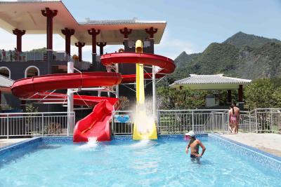 Китай Водные горки общего деталя аквапарк изготовленные на заказ высокоскоростные с емкостью 120 всадников/х продается