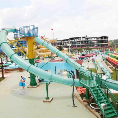 China Toboganes acuáticos de la fibra de vidrio del parque de la aguamarina de la diapositiva de ExcitingLoopBody, altura el 16m de la plataforma en venta