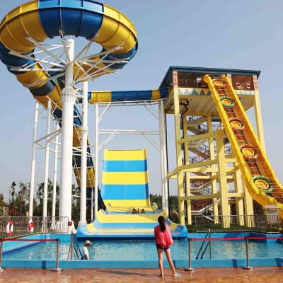 China 304 toboganes acuáticos de la fibra de vidrio del acero inoxidable/el parque del agua resbala altura de la plataforma del 13m/el equipo modificado para requisitos particulares del parque del agua en venta