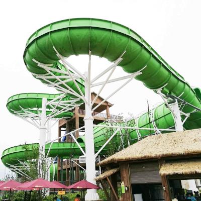 중국 모험 오락 Waterpark를 위한 상업적인 아나콘다 섬유유리 물 미끄럼 판매용