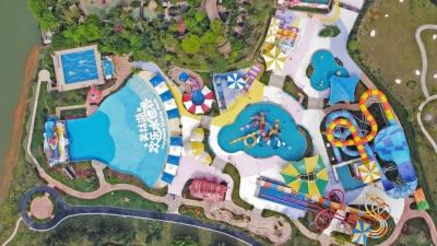 중국 오락 주제 물 공원/물 미끄럼의 제일 가격 멀티트랙 활주 판매용