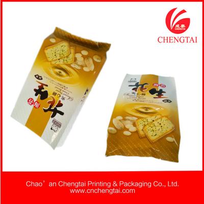 Cina sacchetti di plastica Gusseted del commestibile 80micron per l'imballaggio del biscotto in vendita