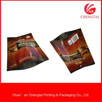 China Food Packaging 260 G Metallic Material Three Side Seal Bag For Noshes for sale