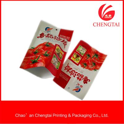 China 50 Micron Two Layers Laminated Films Barrier Three Side Seal Bag For Tomato for sale