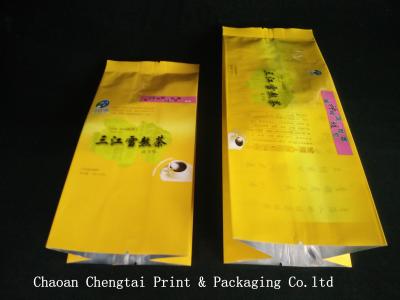 Cina Tè su ordinazione che imballa il sacchetto laterale del rinforzo con uno spessore di 105 micron in vendita