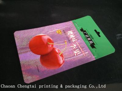 China Custom Order Three Side Seal Food Bag With Holographic Material , Oil Resistance for sale