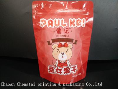 Cina La stagnola su ordinazione della frutta secca 108G insacca/sacchetti laminati Bopp con la chiusura lampo in vendita