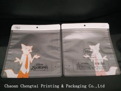China Logo Printing Clothing Packing Bags Packaging Pouch With Matt Bopp / Cpp Material for sale