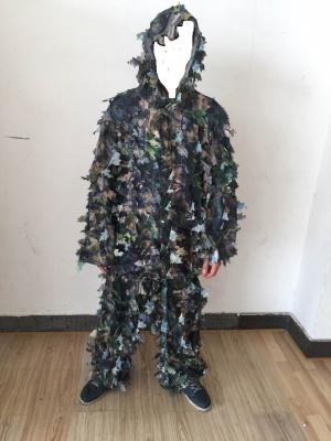 中国 3DカーモGhillieのスーツを捜す葉が多い葉の衣類のジャングルの森林 販売のため