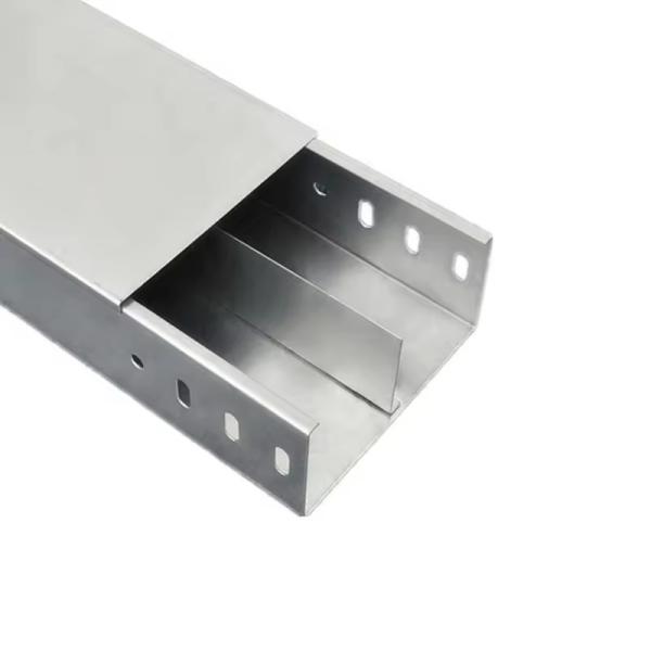 Quality Galvanized Finish Trough Cable Trays Rectangular Simple and Hassle-free Installation for sale