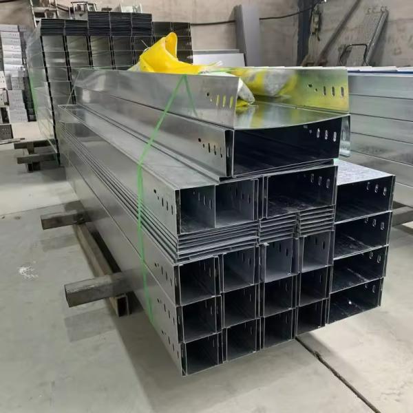 Quality Commercial Hot Dip Galvanized Cable Tray Height 50mm-1000mm Ventilation Groove Perforation Groove for sale