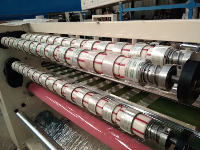 Transparent BOPP Packing Jumbo Roll Tape Slitting Machine