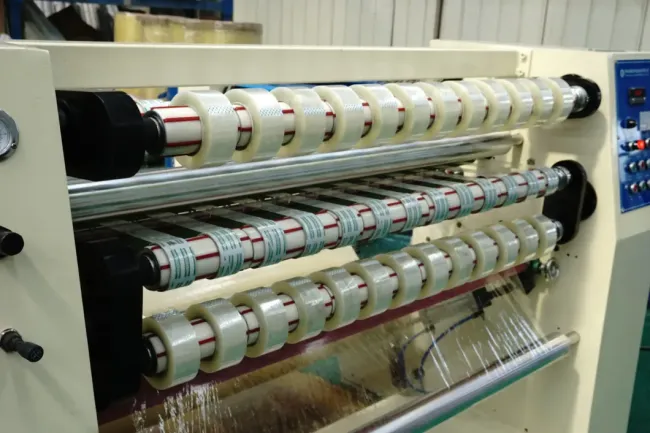 Transparent BOPP Packing Jumbo Roll Tape Slitting Machine