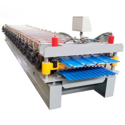 China Drie Laag plooide het Broodje van de Daktegel Vormt Machine 24 Maat 0,3 - 0.8mm Dikteblad Te koop