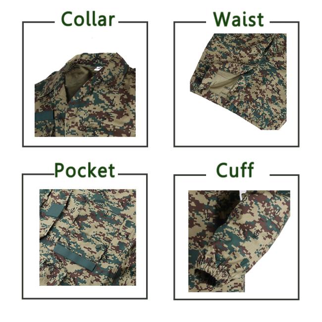 Uniforme militaire de Tdu de camouflage de Digital d'Ivoire de Cote pour l'armée