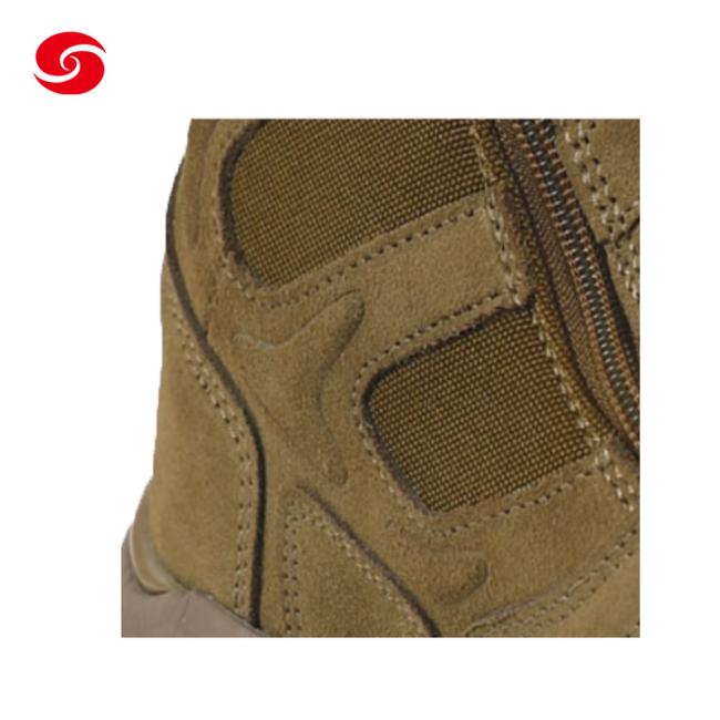 Desert Color Tan Side Zip Boots Military Training Boots Combat Boots