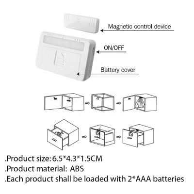 Cina luce a pile del cassetto del sensore di moto della luce 3V della dispensa dell'ABS di 1.5cm in vendita