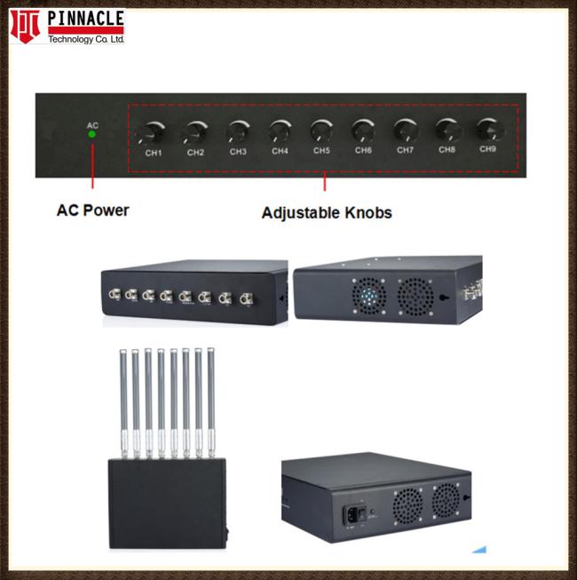 Desktop High Power 9-Channel WiFi GPS 315 433 GSM 3G 4G 5g Mobile Signal Jammer