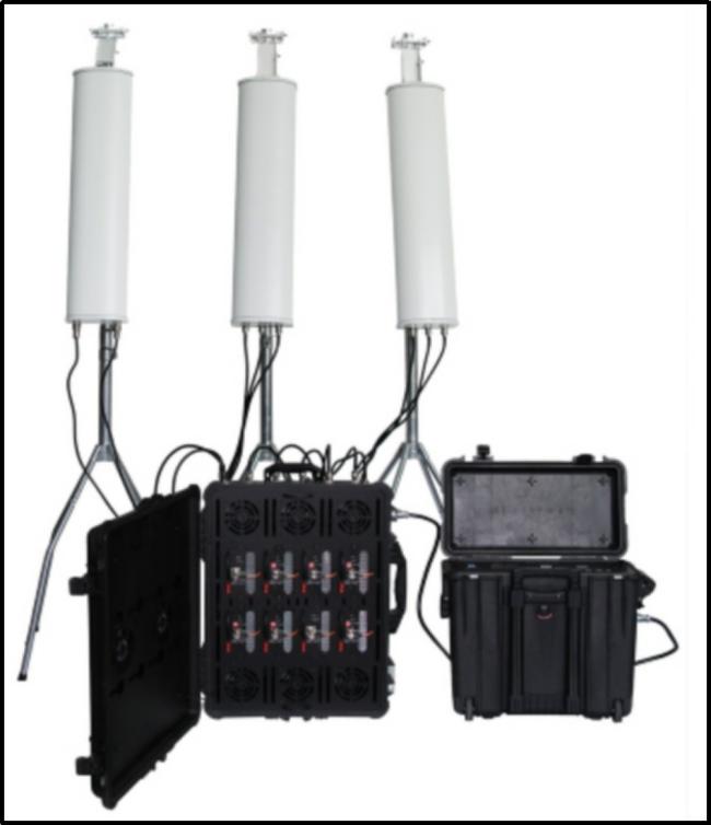 Dds 525W Portable Peilcan 7-Bands 20-6000MHz 433MHz/900MHz/1200MHz/2.4G/5.8g/GPS Anti Drone Uav Signal Jammer