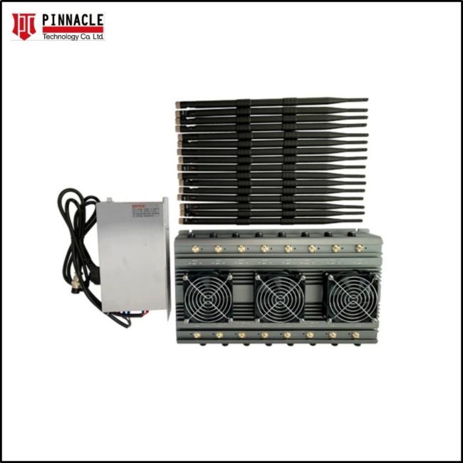 20 Bands Desktop 160W Cellphone WiFi 5g GPS Lojack UHF VHF Signal Jammer with Power Controllable