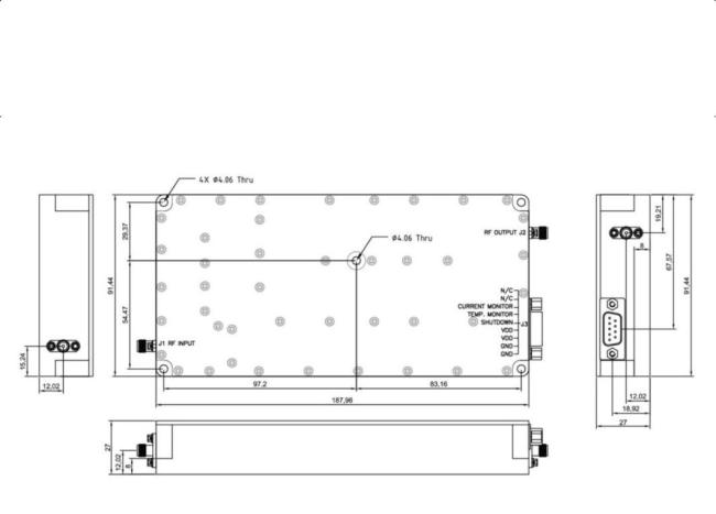 Solid State 200W RF High Power Module Amplifier 5.6g-6g Rack Mouted