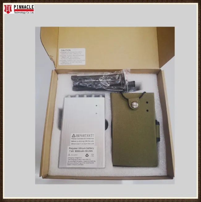 30W Power Handheld 4 Antennas Remote Control GPS L1 ~ L5 Signal Jammer