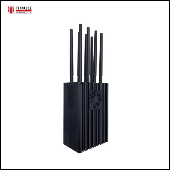 8-Antennas Handheld Cellphone Jammer 2g/3G/4G/5g WiFi-Bluetooth 2.4G+5.8g GPS Blocker up to 80W
