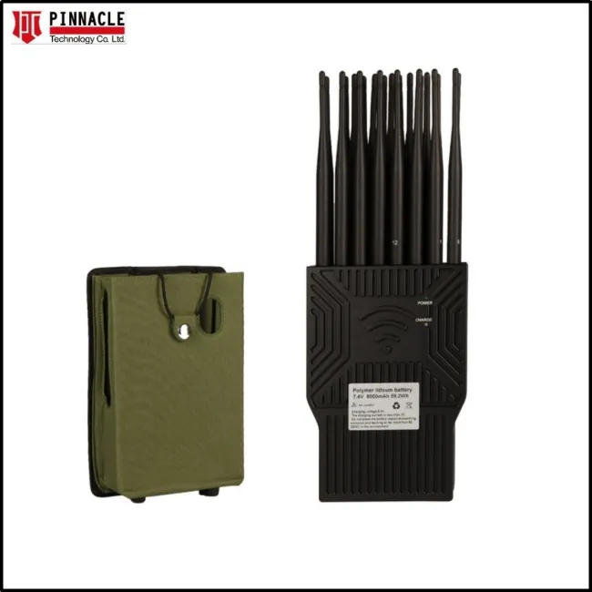21-Antennas Handheld Powerful RF Lojack 315/433/868/2.4G/5.8/GPS/Mobile Phone Signal Blocker