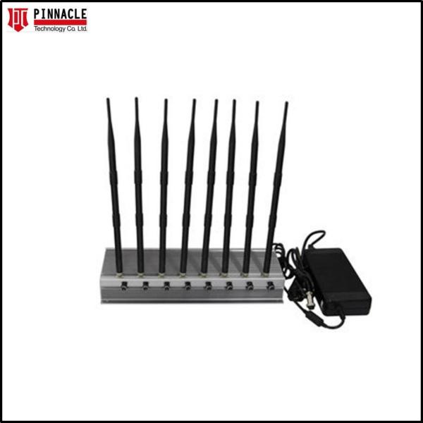 Powerful 8 Antennas Jammer Lojack GPS WiFi VHF UHF Cell Phone And Wifi Blocker 80W