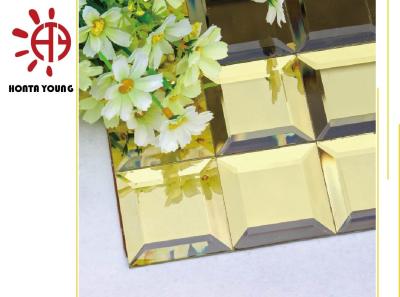 China HTY - TG 300 300*300 Shiny  Gold Color Plating Glass Mosaic Tile Foshan Factory for sale