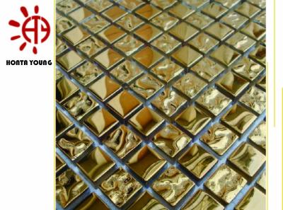 China HTY - TG 300 300*300 Bright Gold Color Ceramic Mosaic Tile Foshan Coating Factory for sale