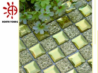 China HTY - TG 300 300*300 Golden Glass Tile for Wall Dectoration Made in Foshan Factory for sale