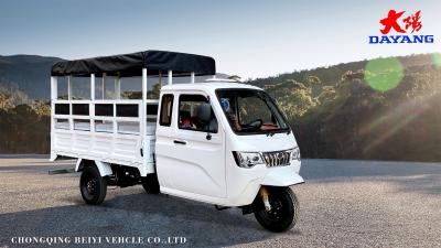 China 800W Semi-Cabin Motorized Cargo Tricycle with Enclosed Cabin and Plastic Cargo Cover for sale