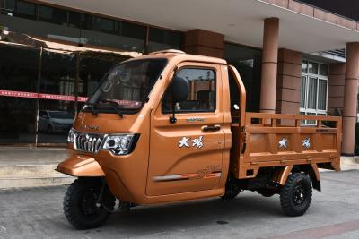 China Omkeerbare Lifan 200cc motor Motocarro Delivery Van met gesloten cabine Cargo driewieler Te koop