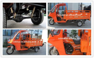 China 250cc benzine benzine gesloten cabine 3 wielen driewieler voor het vervoer van zware lading Te koop