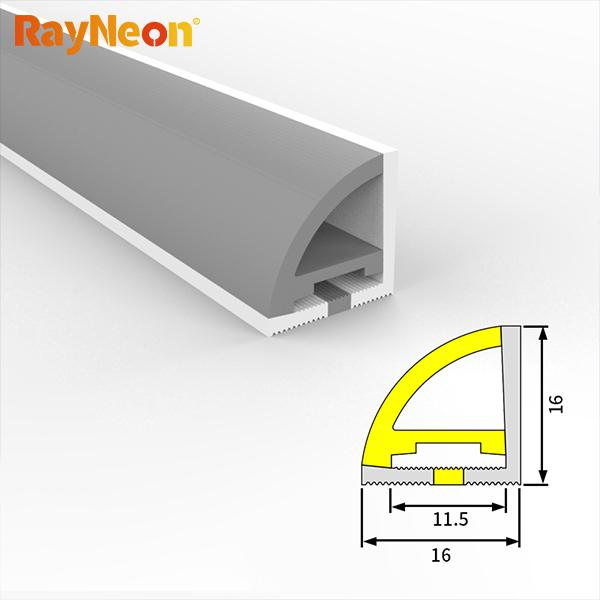 Quality 16*16 Low Voltage Silicone LED Light Strip Right Angle Waterproof 90° Curved for sale