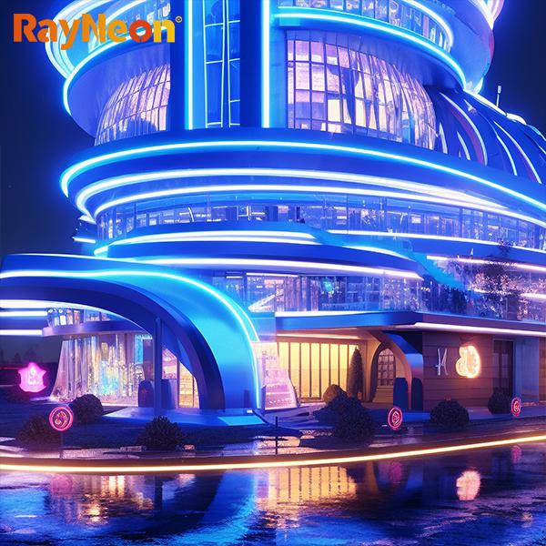 Quality Fan Shaped Silicone Neon Strip Light Waterproof Flexible 90 Degree Curved LED for sale