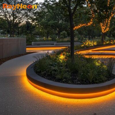 中国 D字型 フレキシブル 8mm幅 COB ネオン LED ストリップ シリコン防水 埋め込み LED ライトストリップ 販売のため