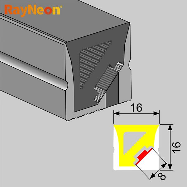 Quality 3D Bendable Neon Light 16*16mm RGB RGBW Flexible Waterproof IP67 Outdoor LED for sale
