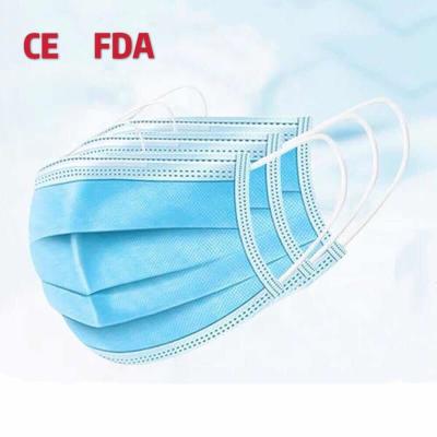 China 3 Ply Earloop Disposable Surgical Medical Face Mask CE FDA certified for sale