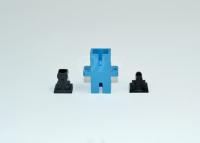 China SC-SC Simplex Singlemode Fiber Optic Adapter Blue for sale