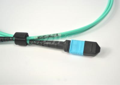 中国 MTP のコネクターのパッチ・コード/MTP の光コネクタへの 24 の中心 OM3 MPO 販売のため