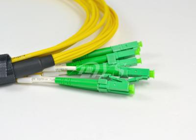 China Mpo-LC/APC 8 Kernvezel Optische Patchcord MPO aan LC-de Kabelselite van de Flardboomstam Met beperkte verliezen Te koop