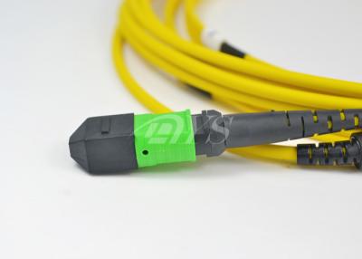 China Mpo-LC/APC 8 Kernvezel Optische Patchcord MPO aan LC-de Kabelselite van de Flardboomstam Met beperkte verliezen Te koop