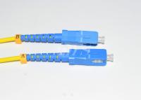 China Durable Fiber Optic Flat Drop Cable Duplex SC to SC Patch Cord jumper for sale