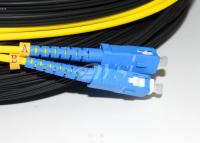 China Durable Fiber Optic Flat Drop Cable Duplex SC to SC Patch Cord jumper for sale