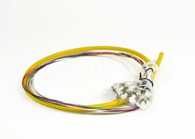 Cina FC 9/125 di 0.9mm monomodali 12 colorano la multi-fibra a fibra ottica di fibra ottica del pacco delle trecce del cavo di toppa in vendita