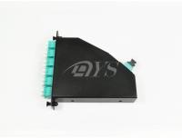 China FTTX Solution Fiber Optic Patch Panel 24 Core MTP - LC Cassette Cold Roll Steel for sale