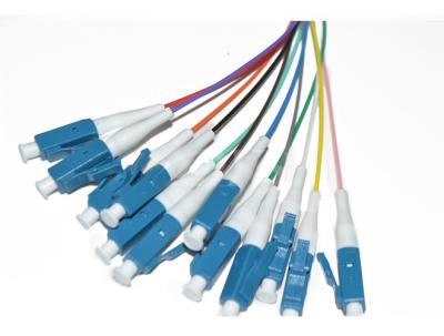 Cina MPO/MTP al cavo di toppa di uscita della fibra del nastro del centro del duplex 12 di LC in vendita